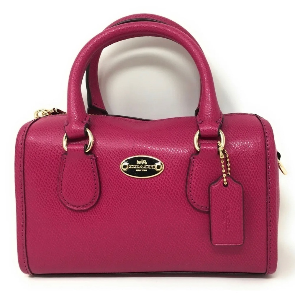 Coach Leather Baby Bennett Satchel In Pink - Gem